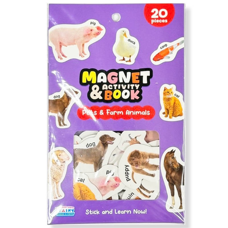 Magnet & Activity Book : Pets and Farm Animals
